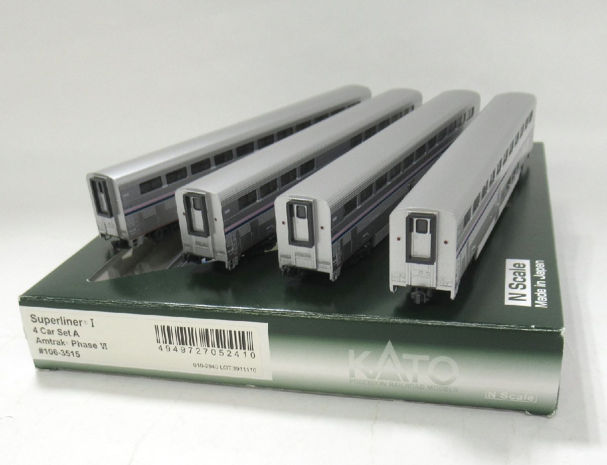 日本代購代標第一品牌【樂淘letao】－KATO #106-3515 Superliner I 4 Car Set A Amtrak Phase VI【A'】pxn010409