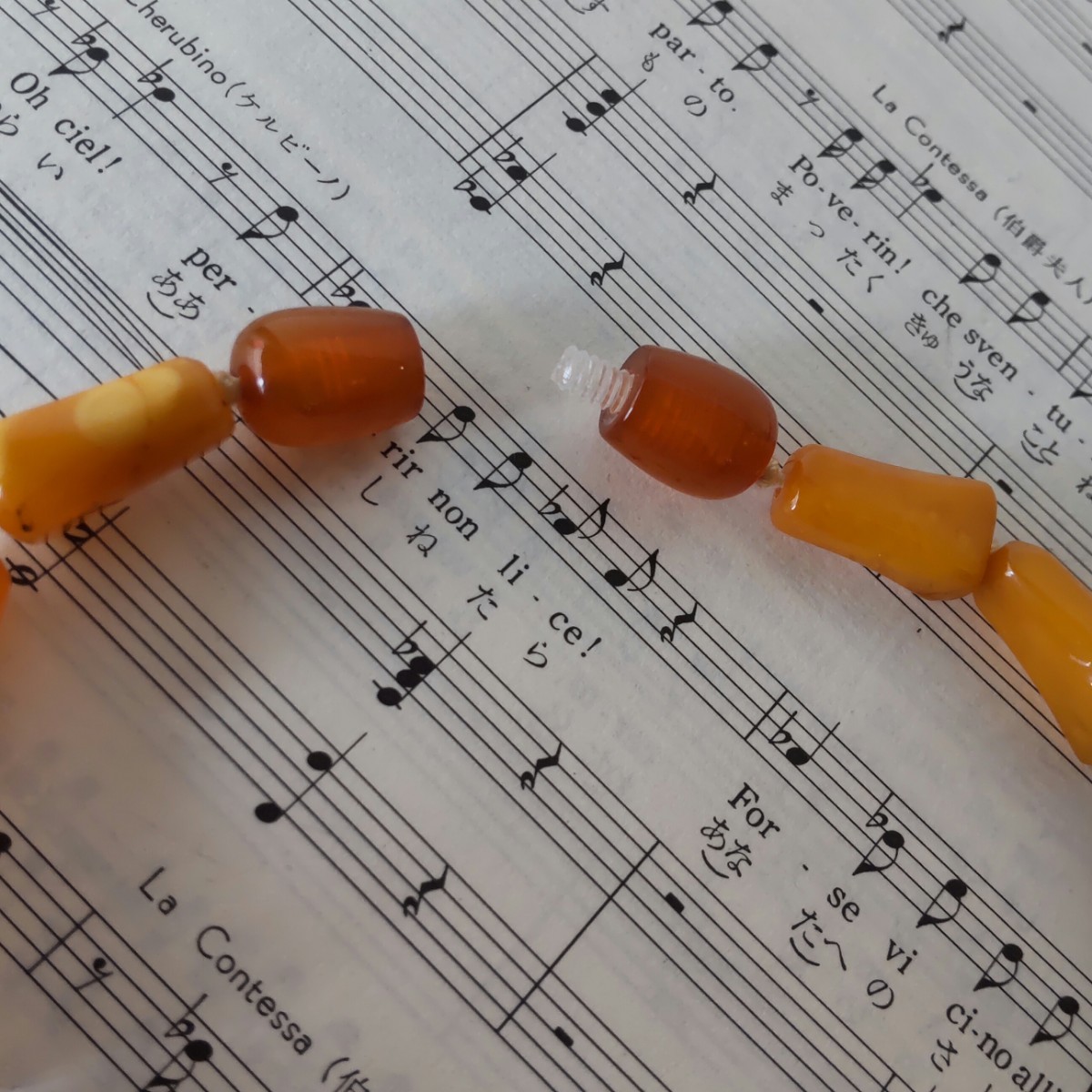 Yahoo!オークション - n43【琥珀 アンバー ネックレス】ヴィンテージ ...