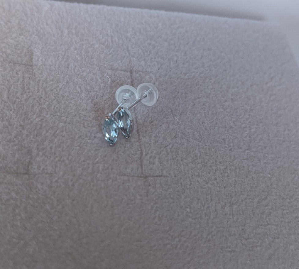 Yahoo!オークション - 新品 k10 WG パライバアパタイト ピアス マー...