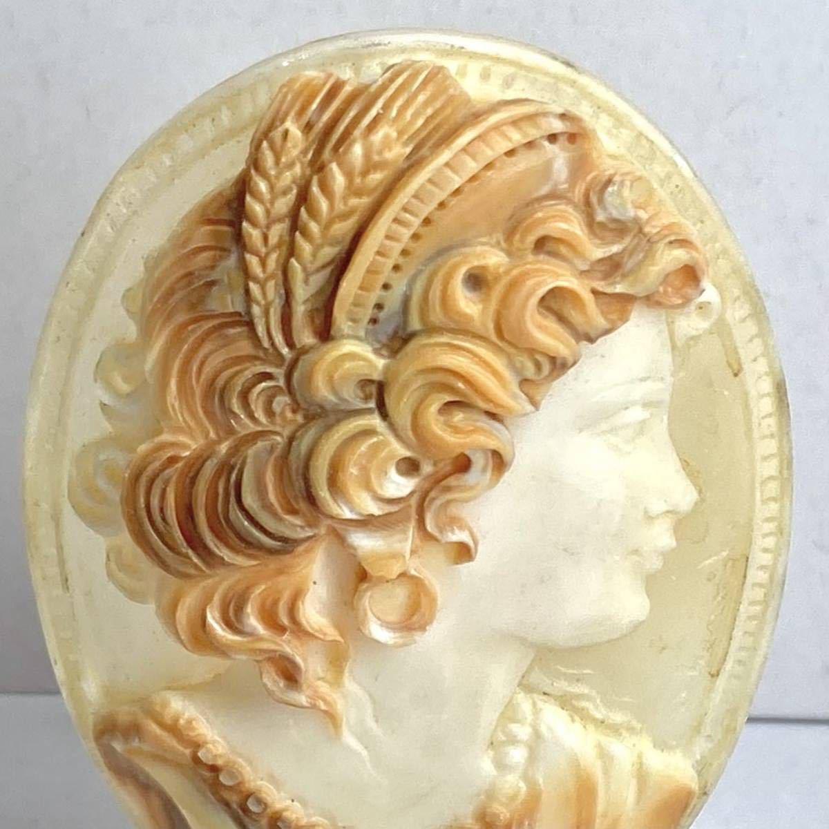Yahoo!オークション - シェルカメオ13.7g j 68.5ct 50.5×38.6mm 貴婦...