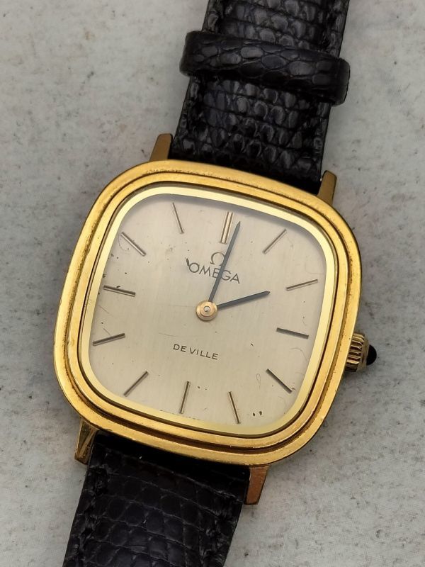 Yahoo!オークション - K54 1円～ 稼働品 オメガ OMEGA デビル DE VILLE...