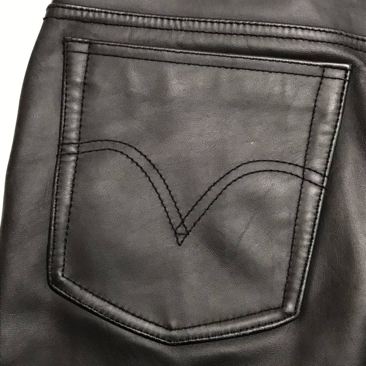良品 Levi'sリーバイス517ブーツカット化馬革オールレザーパンツ 良品 Levi'sリーバイス517ブーツカット化馬革オールレザーパンツ