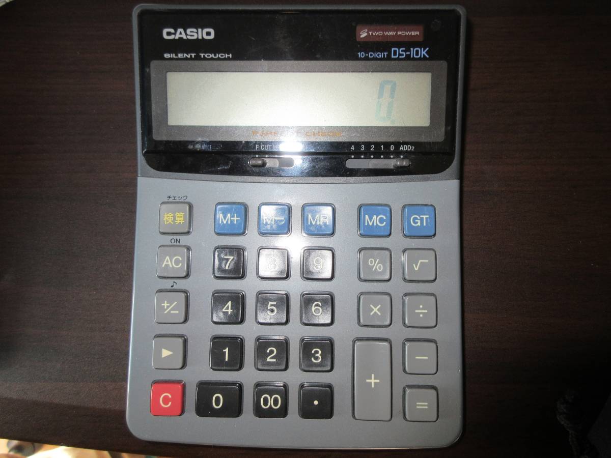 Yahoo!オークション - 電卓 カシオ CASIO DS-10K サイレント・タッチ