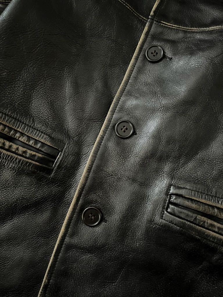 Bibian 比比昂- 【傑作】極美品RRL LEATHER CAR COAT ダブル Bibian 比比昂- 【傑作】極美品RRL LEATHER CAR COAT ダブル