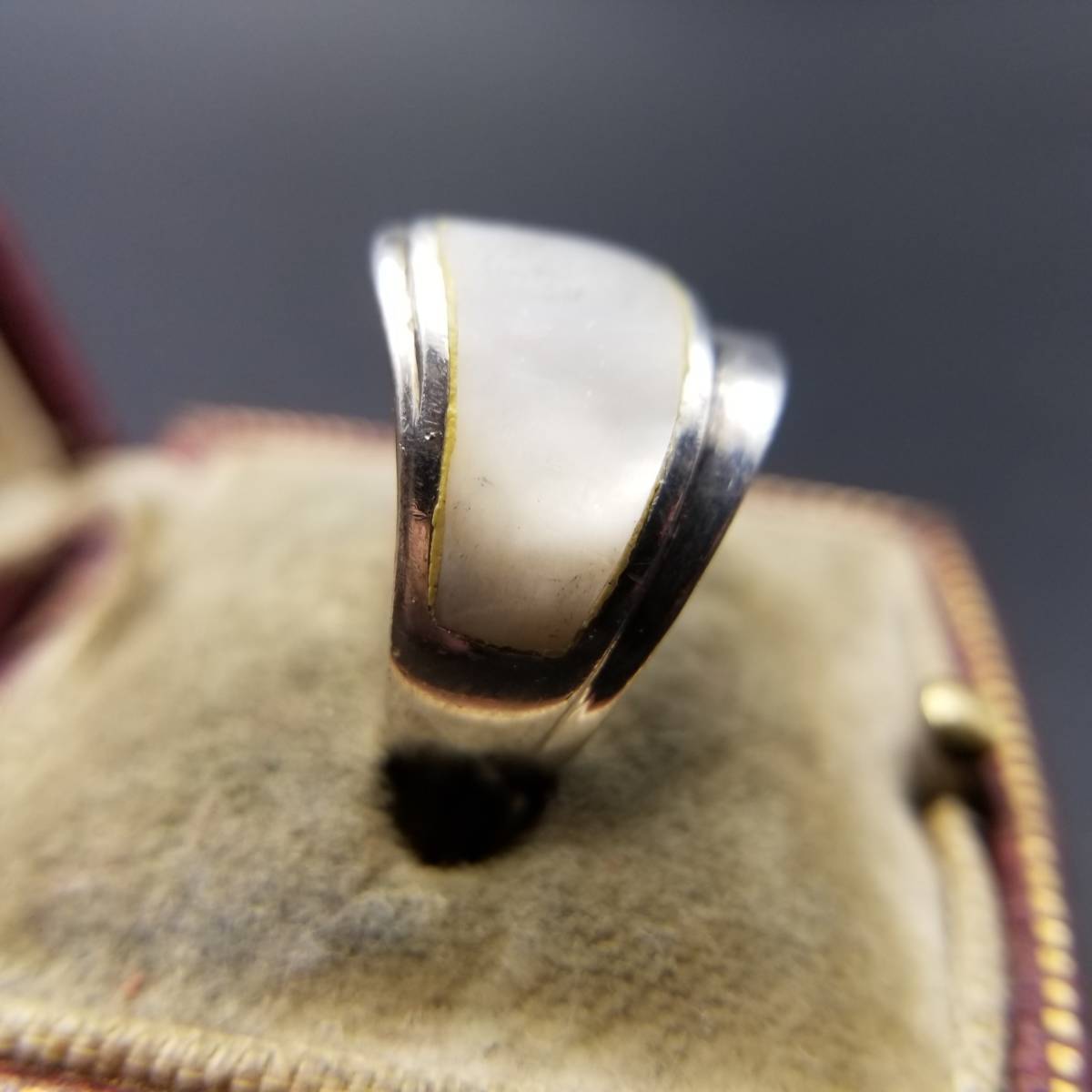 Yahoo!オークション - マザーオブパール ストーン カーブ 幅広 ボリュ...