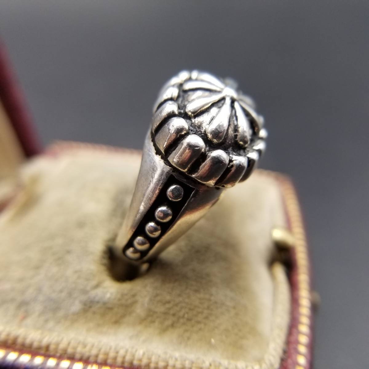 Yahoo!オークション - フラワー モチーフ オーバル クラシック 925 ヴ...