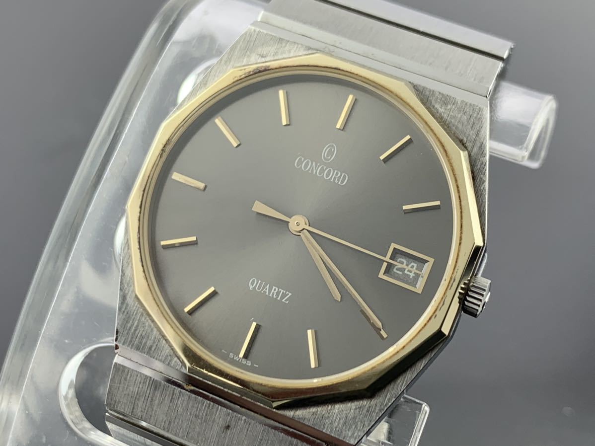 Yahoo!オークション - [A1258]1円～ メンズ腕時計 クォーツ SWISS CONC...