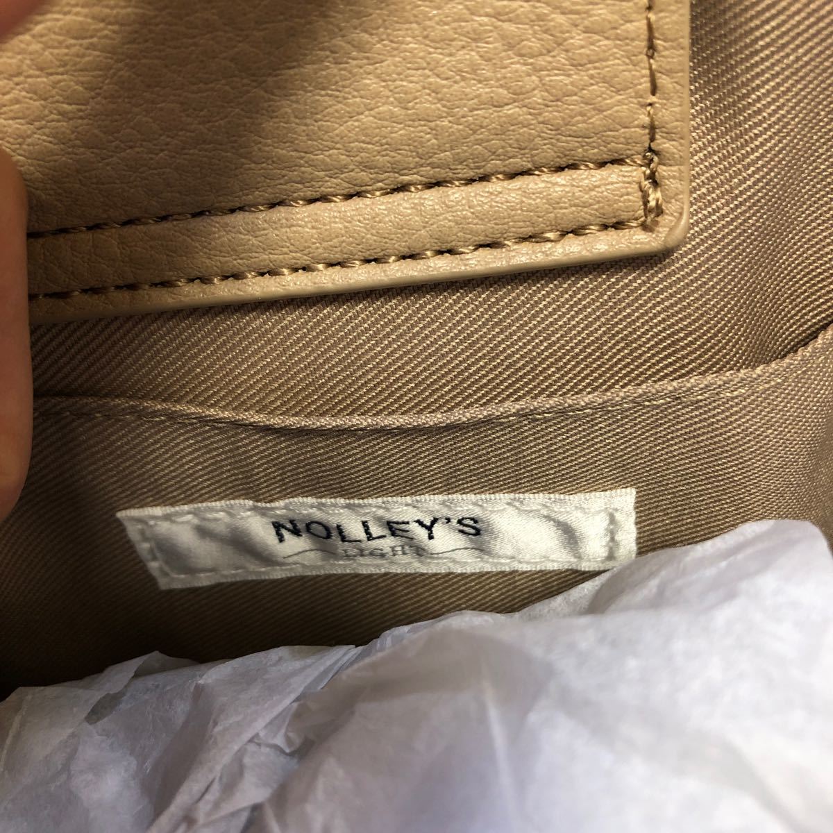 Yahoo!オークション - NOLLEYS トートバッグ ショルダーバッグ ベージ...