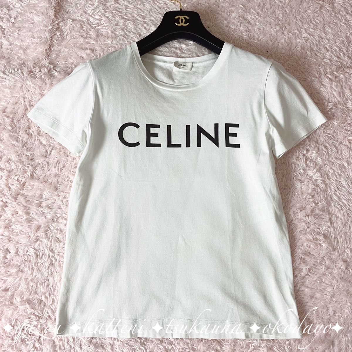 現行タグ CELINE セリーヌ ブランドロゴ 半袖 Tシャツ ロゴT 現行タグ CELINE セリーヌ ブランドロゴ 半袖 Tシャツ ロゴT