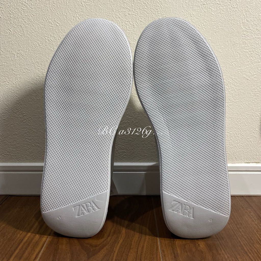 Yahoo!オークション - 新品 ZARA PUレザースニーカー 26.5cm 41 GRAY ...