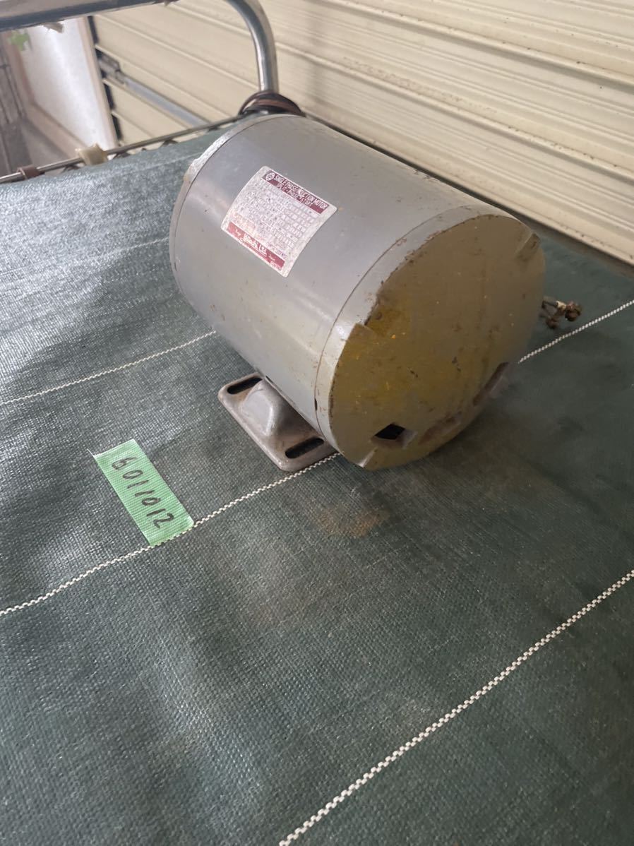 Yahoo!オークション - 日立 100V 200W 0.2kw 4p 単相モーター プーリ...