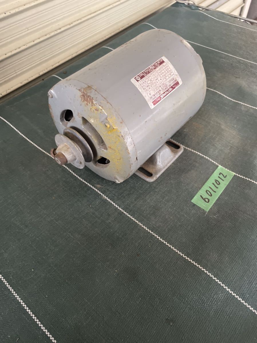 Yahoo!オークション - 日立 100V 200W 0.2kw 4p 単相モーター プーリ...