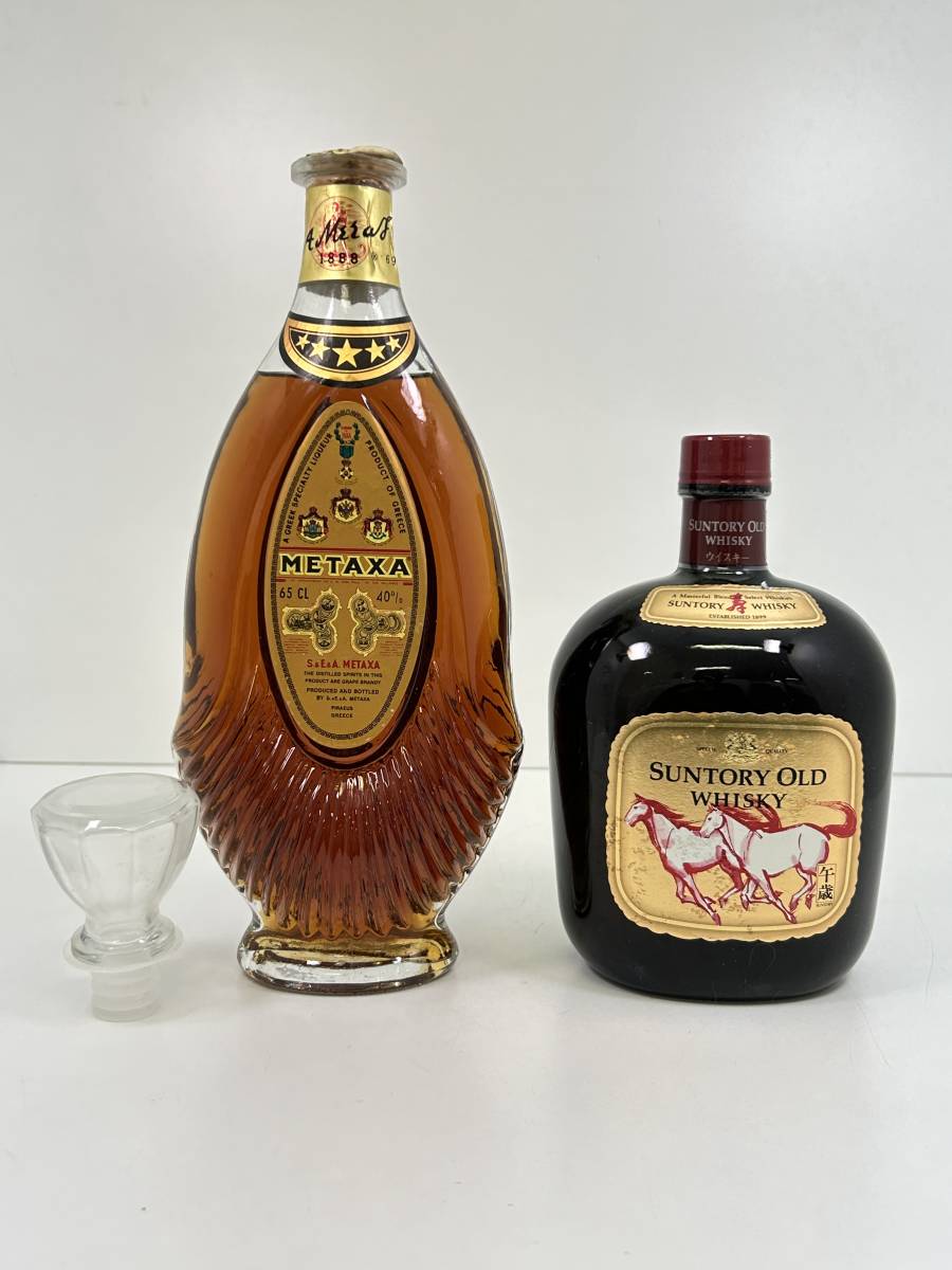 Yahoo!オークション - TN0601-82 3054 洋酒2本セット メタクサ METAXA ...