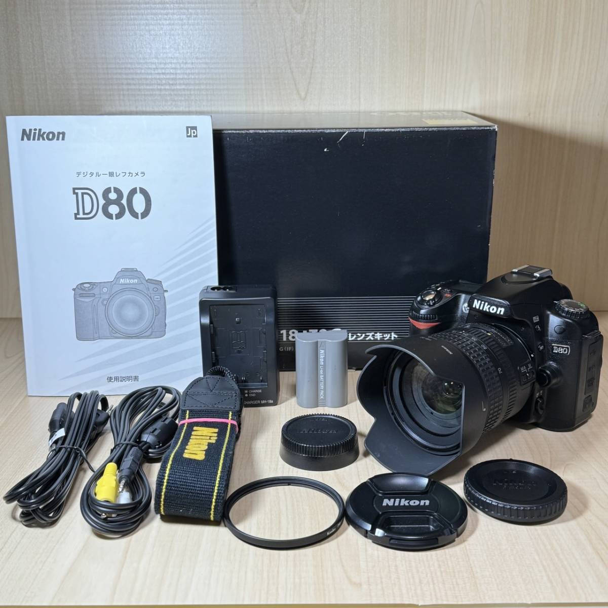 Yahoo!オークション - Nikn D80 18-70mmレンズキット 元箱付 シャッタ...