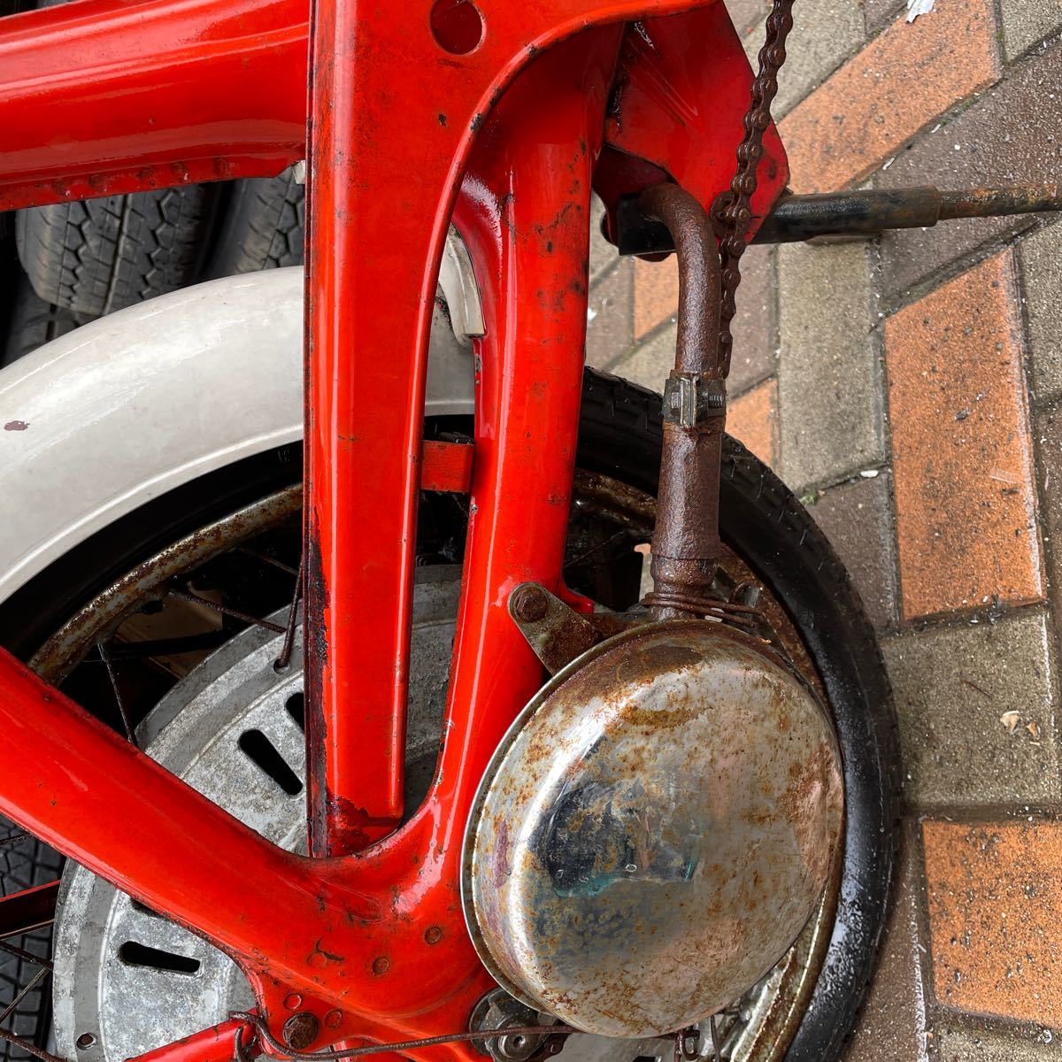 Yahoo!オークション - リトル本田P25 本田PC50 昭和レトロ 希少赤い 絶...