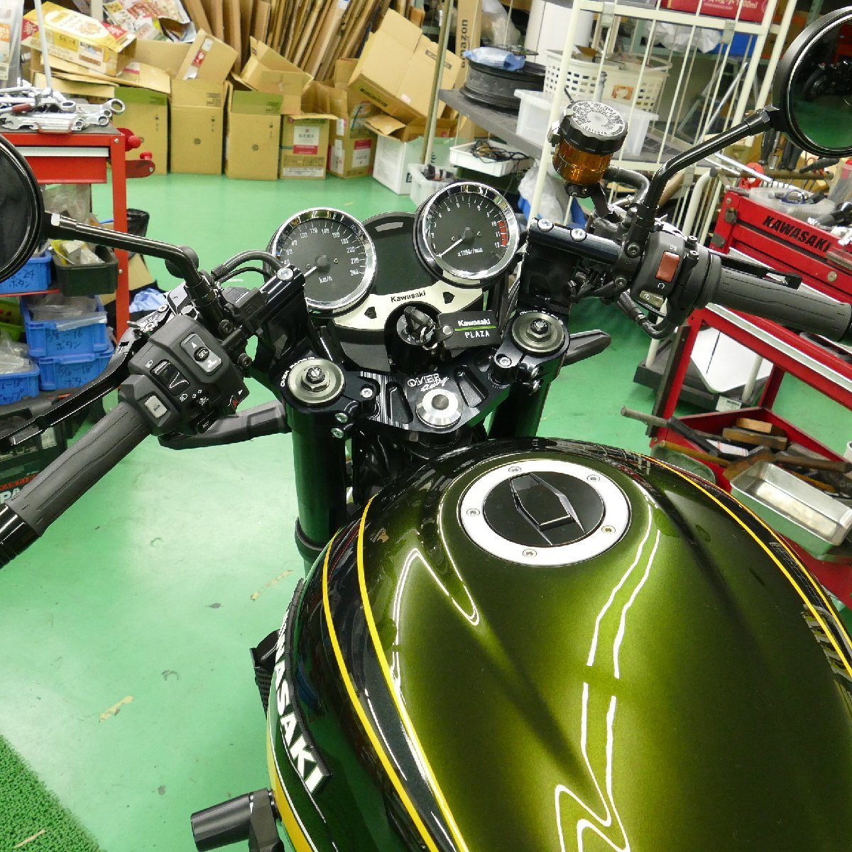 日本代購代標第一品牌【樂淘letao】－Z900RS OVER ハンドル キット バーエンド ケーブル付き 美品!! デイトナ オーバー スポーツライディング トップブリッジ セパハン