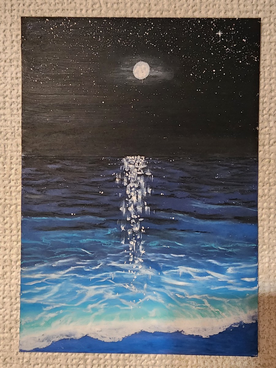 海 絵 風景画 アート パステル画 インテリア 月夜|Yahoo!フリマ 海 絵 風景画 アート パステル画 インテリア 月夜|Yahoo!フリマ