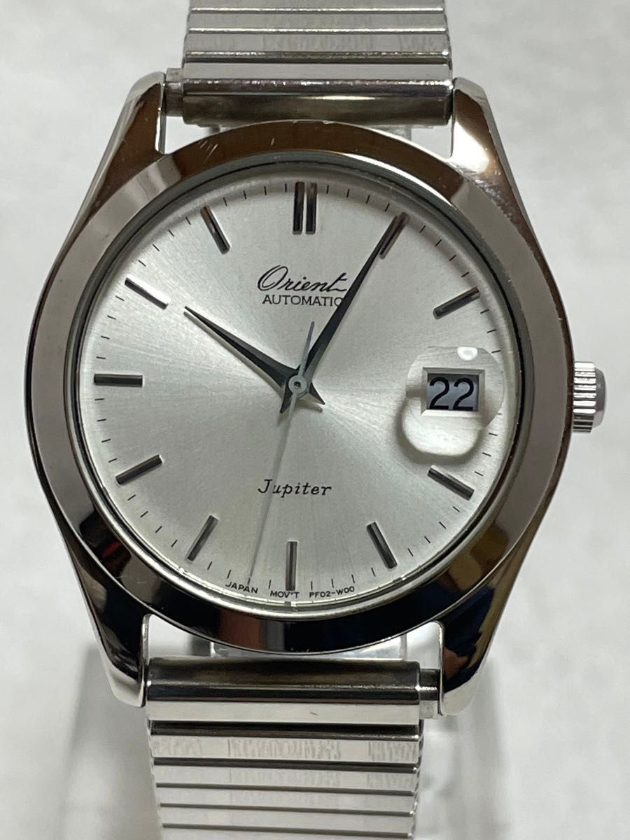 美品】ORIENT オリエント ジュピター 自動巻き【PF02】デイト 美品】ORIENT オリエント ジュピター 自動巻き【PF02】デイト