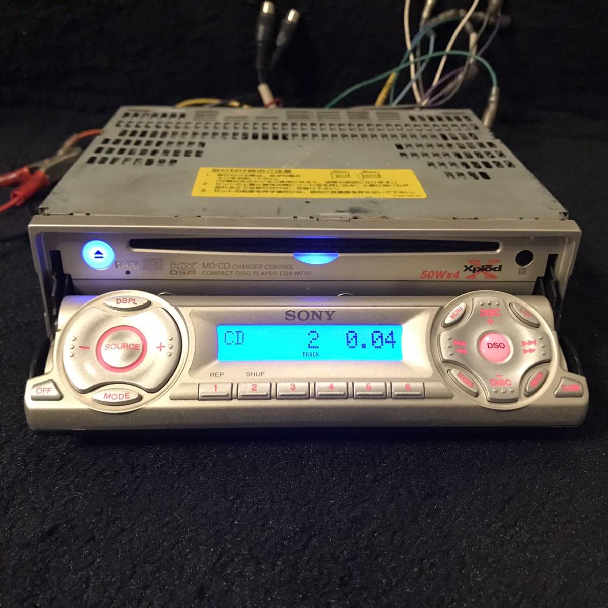 Yahoo!オークション - Sony CDX-M750 CDデッキ MD CD TV PDC ハンズフ...