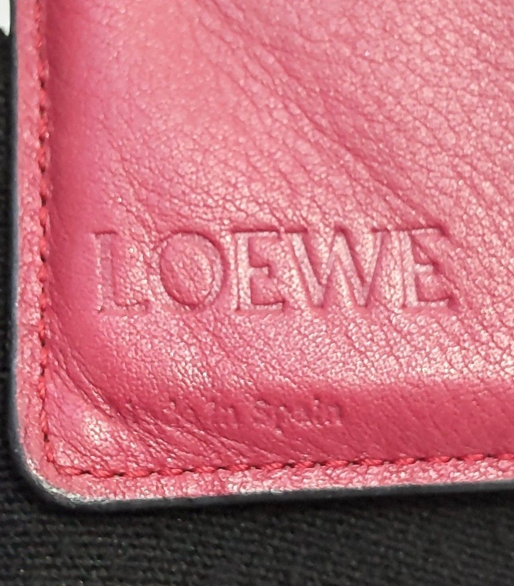 LOEWE ロエベ 財布 二つ折り財布 ファスナー付 レザー ブラック LOEWE ロエベ 財布 二つ折り財布 ファスナー付 レザー ブラック