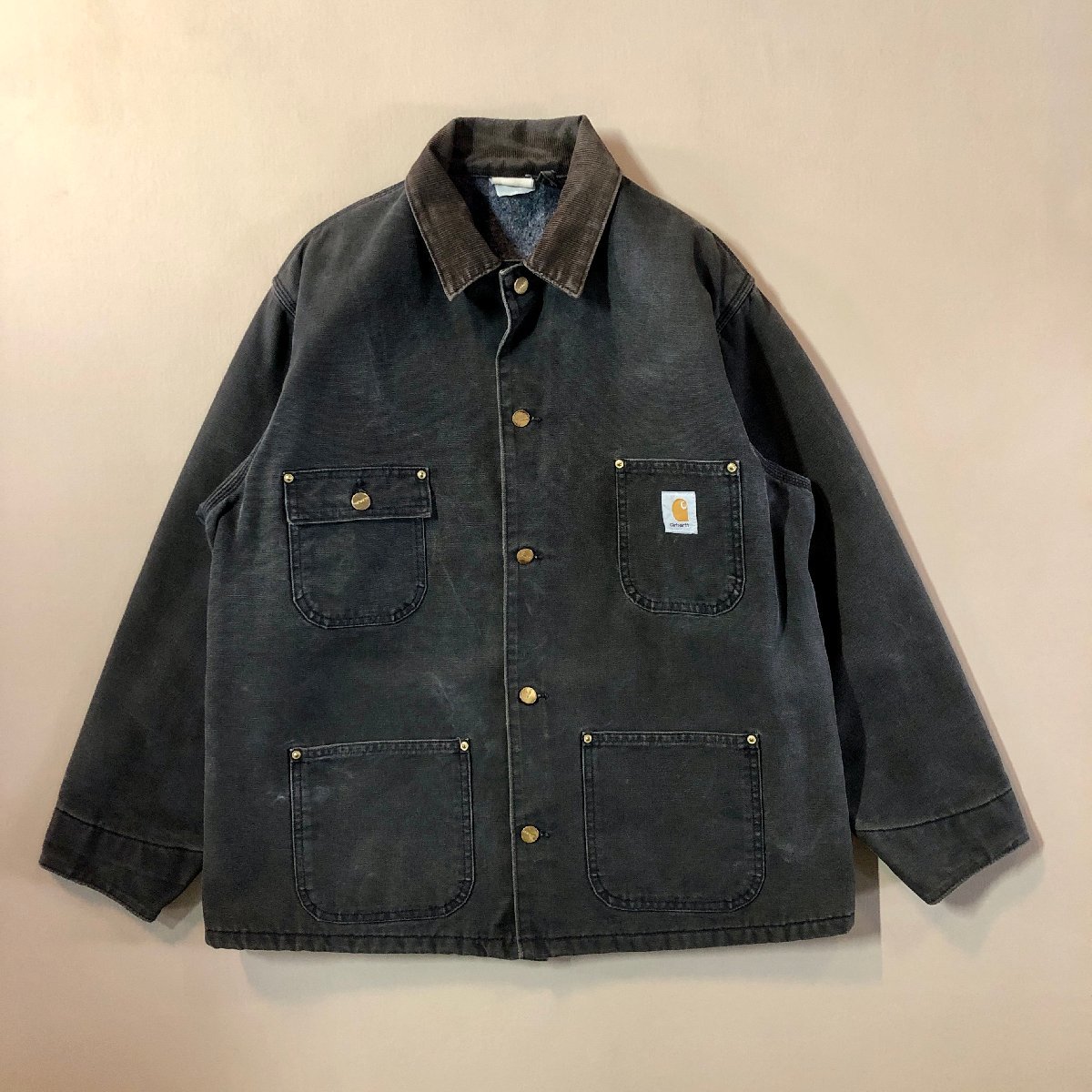 vintage Carhartt カーハート ハンティングジャケット ライナー付 中綿 ダック地 カバーオール ワークジャケット ブラック 1.3kg(ジャンパー、ブルゾン)｜売買された ...