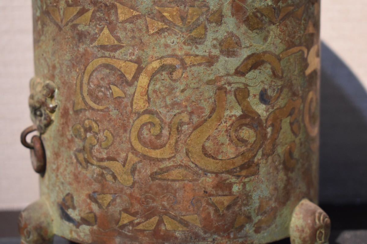 Yahoo!オークション - 【GE】Y93【コレクター所蔵品】時代 青銅塗金三...