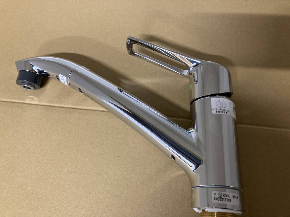 Yahoo!オークション - 新古品KVK シングルシャワー付混合栓