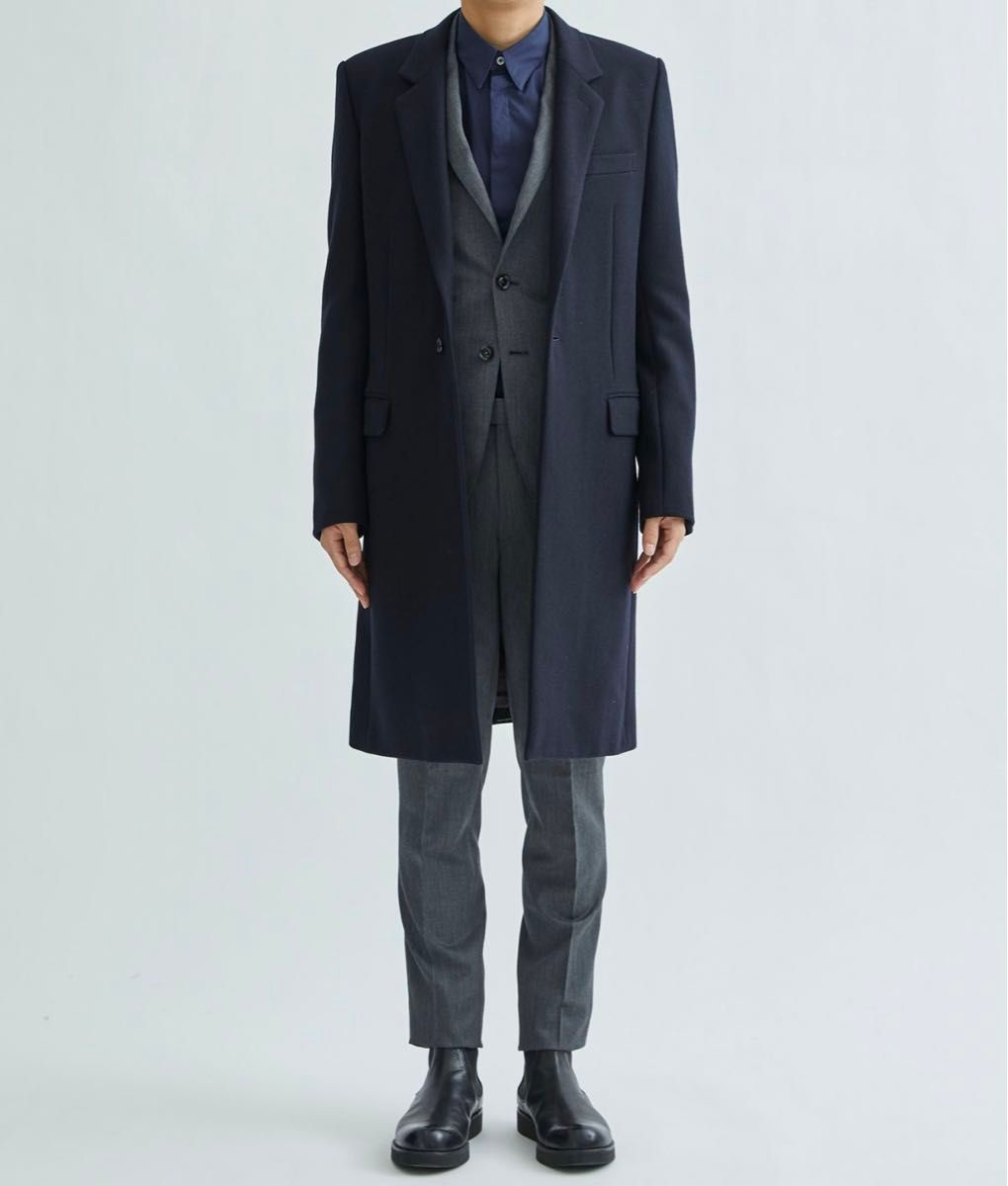 美品】サリバン/チェスターコート/ダークネイビー/サイズ44(M〜L 美品】サリバン/チェスターコート/ダークネイビー/サイズ44(M〜L