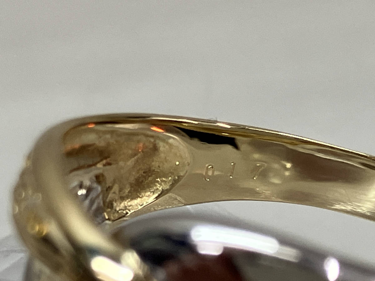 Yahoo!オークション - Pt900 / K18 ダイヤ 0.17ct デザイン リング 13...