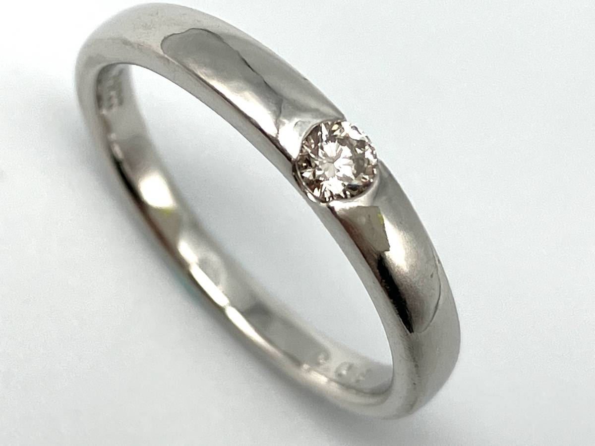 Pt900 D0.08ct ＃9 3.6g 一粒 ダイヤモンド 埋め込み ストレート シンプル 9号 プラチナ リング 店舗受取可(プラチナ台)｜売買されたオークション情報、yahooの商品 ...