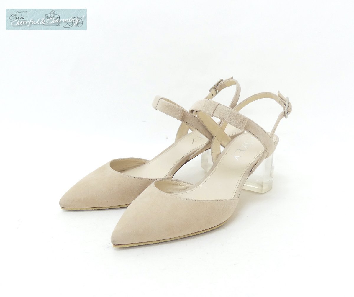 Yahoo!オークション - FOXEY シューズ アメリ 35 (22.5㎝位)ベージュ ...