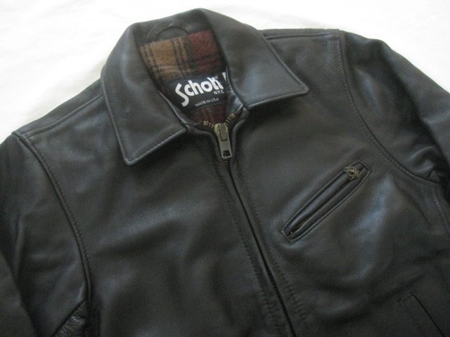 Schottショット#681裏地ブランケット レザーシングルライダース34(ライダースジャケット)｜売買されたオークション情報、yahooの商品情報をアーカイブ公開 - オークファン ...