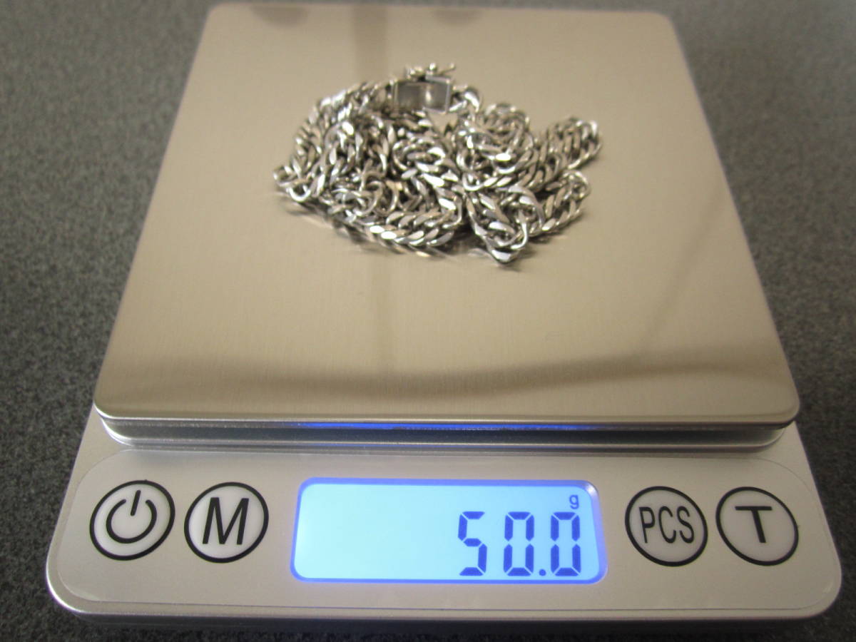 Yahoo!オークション - 喜平ネックレス プラチナ6面ダブル 50g 55㎝ pt8...