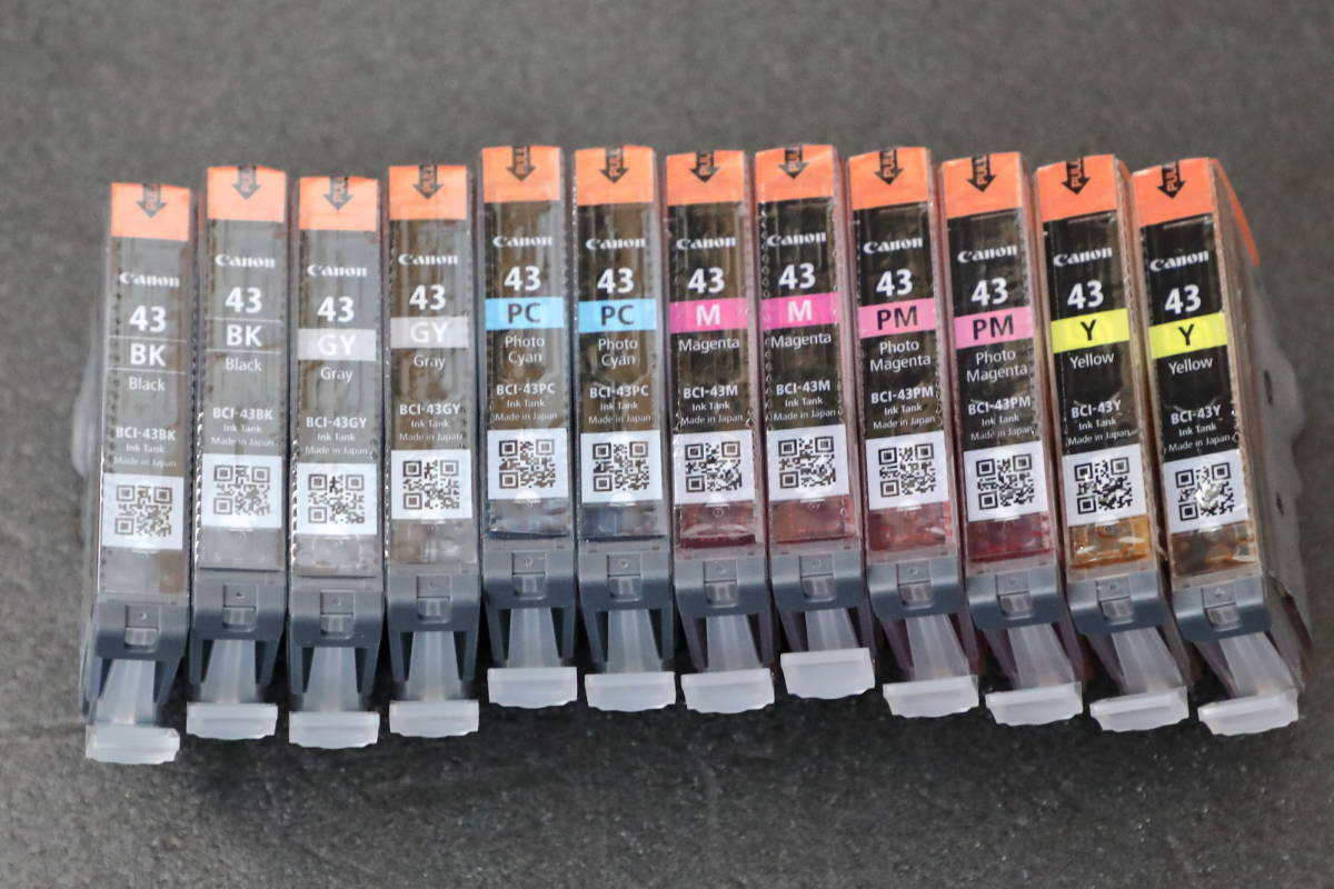 Yahoo!オークション - キヤノン 純正インクカートリッジ BCI-43 合計12...
