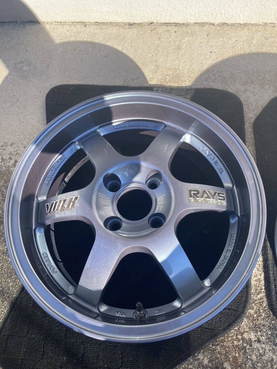 Yahoo!オークション - 希少 TE37 CUP 15インチ 4本セット ピッチ100 4...