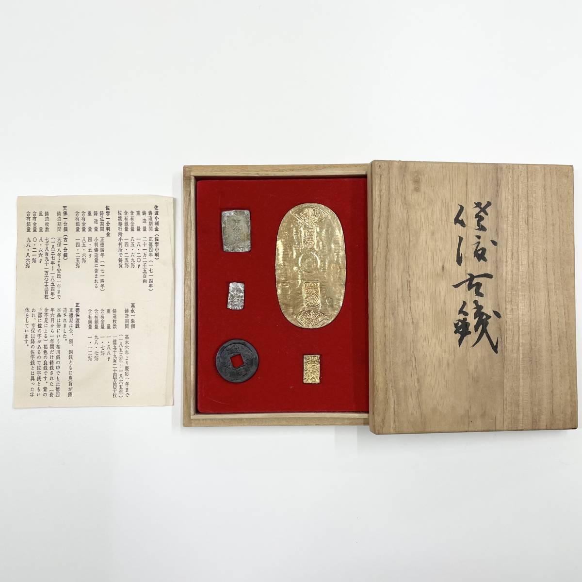 佐渡古銭 セット 佐渡小判金 佐字一分判金 天保ー分銀 寛永一朱銀 正徳佐渡銭 レプリカ 箱入り メッキ 管4206(その他)｜売買されたオークション情報、yahooの商品情報をアーカイブ公開 ...