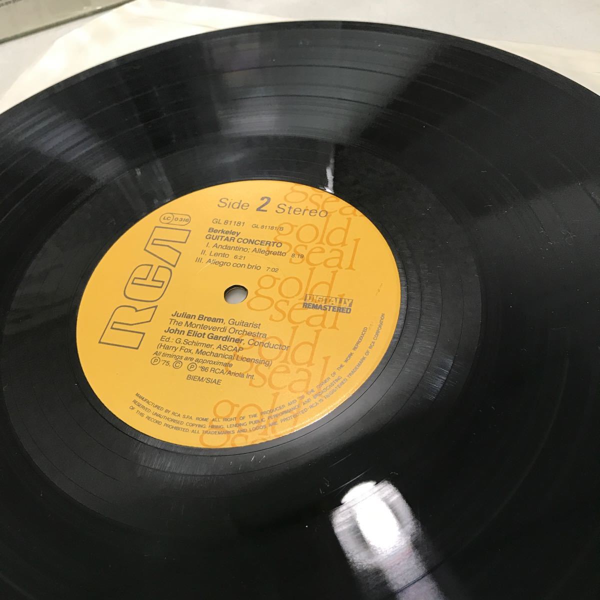 Yahoo!オークション - CB06 LP レコード イタリア盤 ロドリゴ/バークレ...