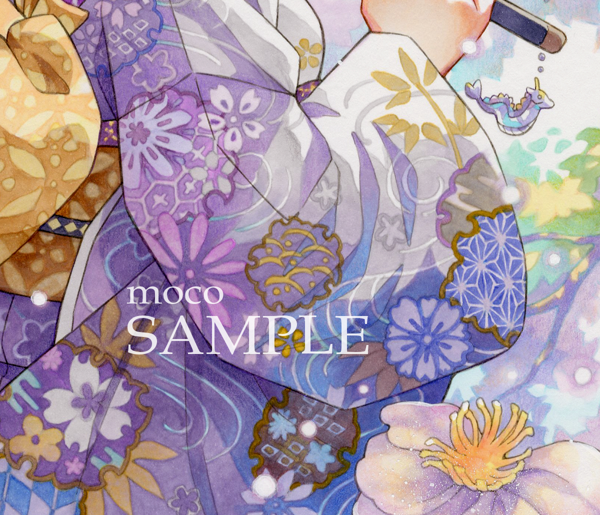 Yahoo!オークション - moco 手描きイラスト 「冬・花・和」/オリジナ...