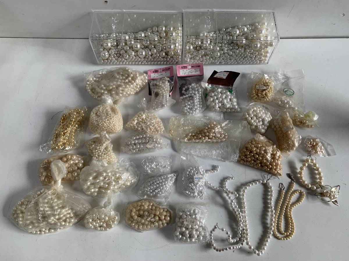 Yahoo!オークション - ⑳u548大量 パール フェイクパール イミテーショ...