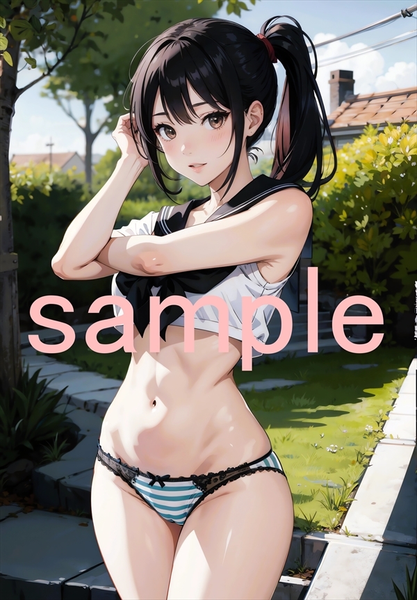 Yahoo!オークション - J454 制服 下着 オリジナルイラスト 女子高生下...