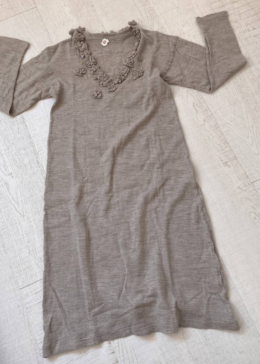 Yahoo!オークション - 45rpmR WOOL縮絨コサージュワンピース 0 / 45R ...