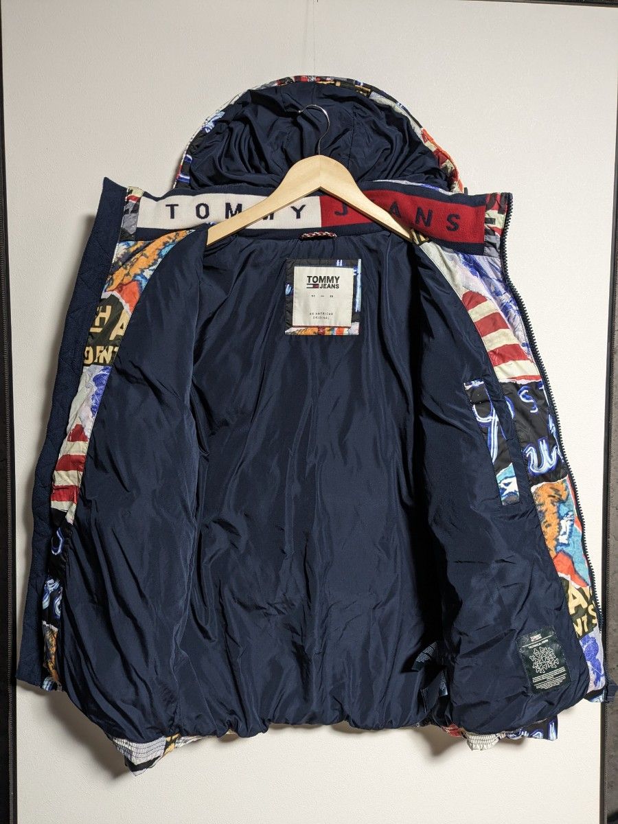 入手困難品 大人気 トミージーンズ 総柄 ダウンジャケット T 入手困難品 大人気 トミージーンズ 総柄 ダウンジャケット T