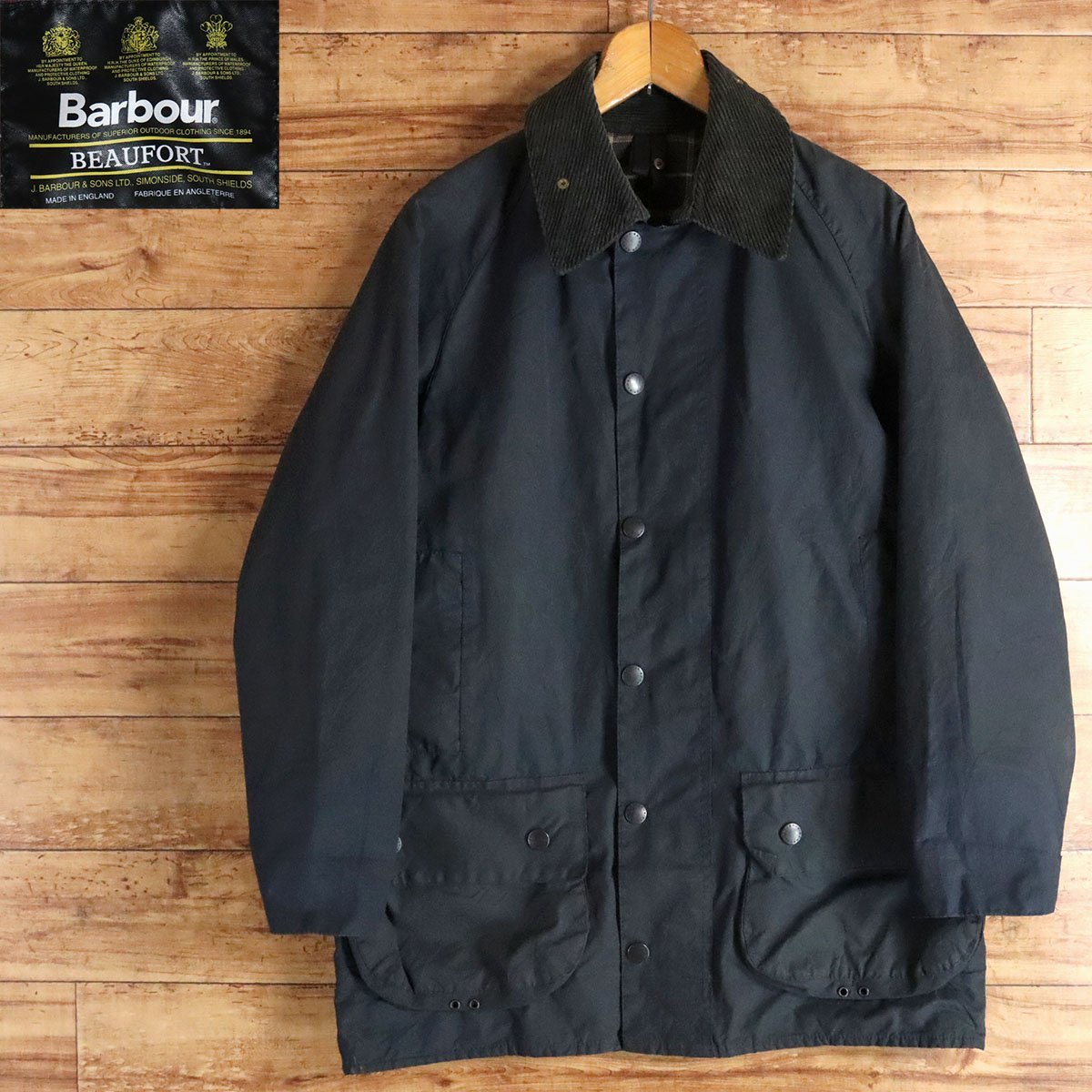 G6S/R1.19-2 90s イギリス製 Barbour バブアー BEAUFORT ビューフォート オイルドジャケット 3ワラント C38/97CM ネイビー系(男性用)｜売買された ...
