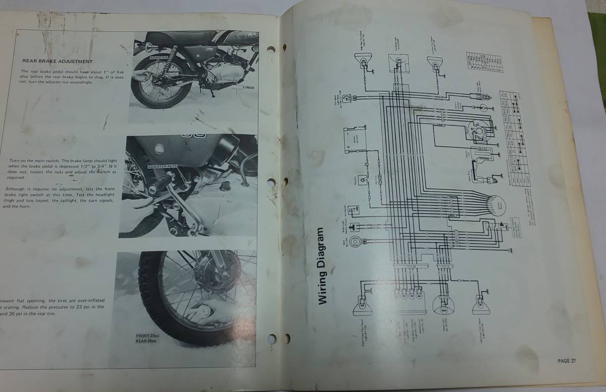 Yahoo!オークション - カワサキ MS90 アッセンブリーマニュアル 1973年...
