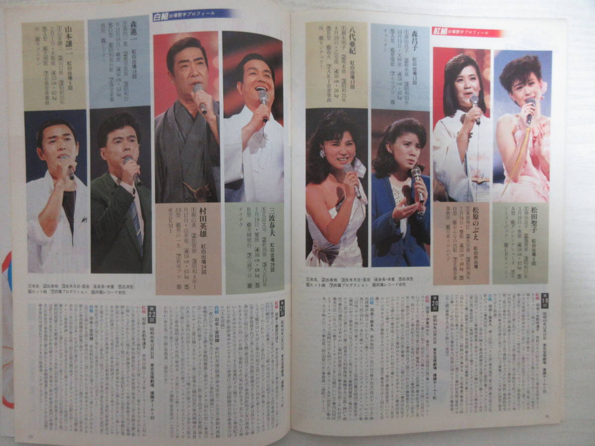 B156 紅白歌合戦 第36回 昭和60年 石川秀美/安全地帯/小泉今日子/沢田研二/CCB/テレサテン/中森明菜/松田聖子/河合奈保子/八代亜紀(アイドル、芸能人)｜売買されたオークション ...