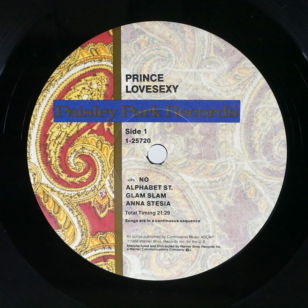 Yahoo!オークション - 米 ORIGINAL PRINCE/LOVESEXY/PAISLEY PARK 1257...