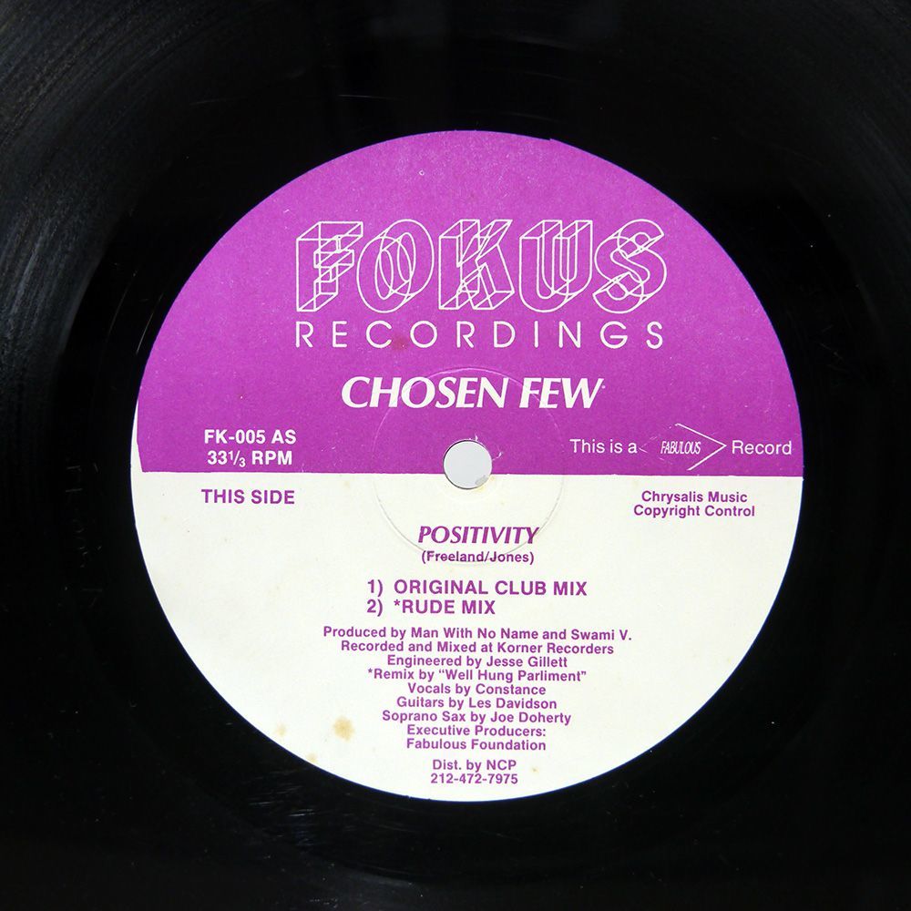 Yahoo!オークション - CHOSEN FEW/POSITIVITY/FOKUS RECORDINGS FK005 ...