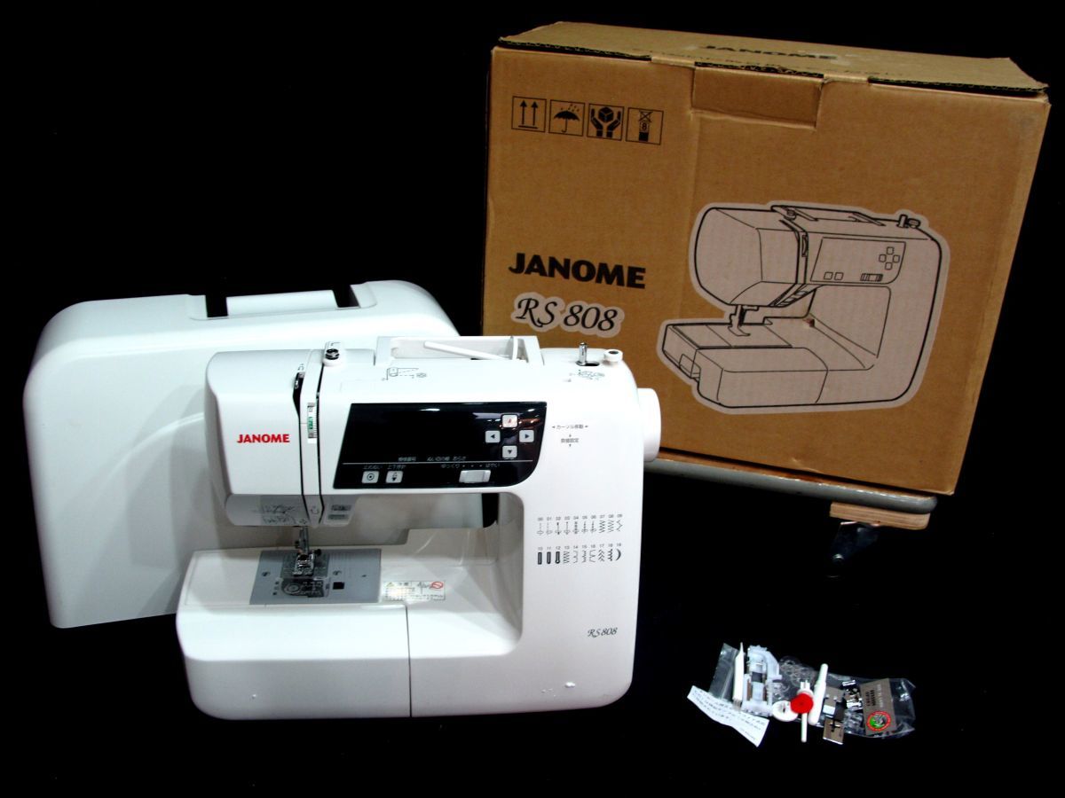 Yahoo!オークション - 1000円スタート ミシン JANOME RS808 MODEL808型...