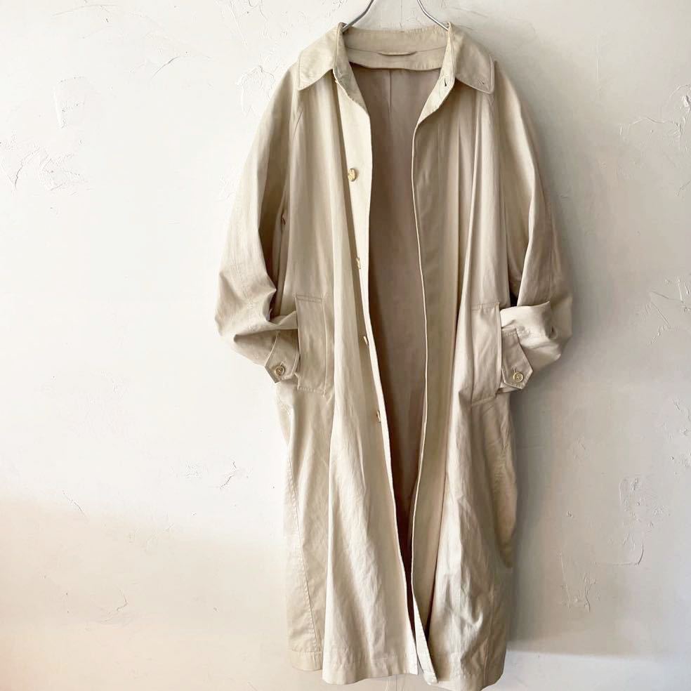 Yahoo!オークション - ヴィンテージ コットン100% バルカラーロングコ...