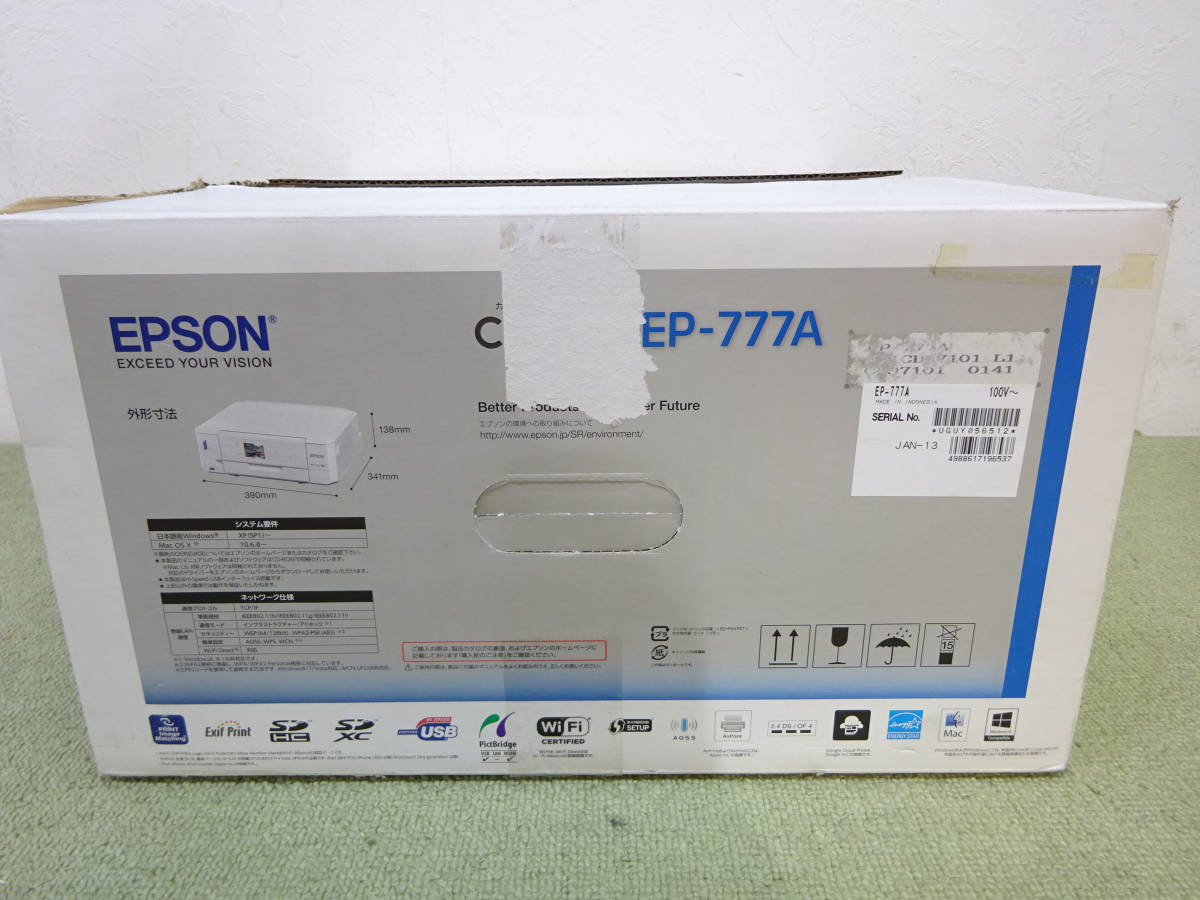 Yahoo!オークション - 171-Y26)中古 美品 Epson カラリオ EP-777A イン...